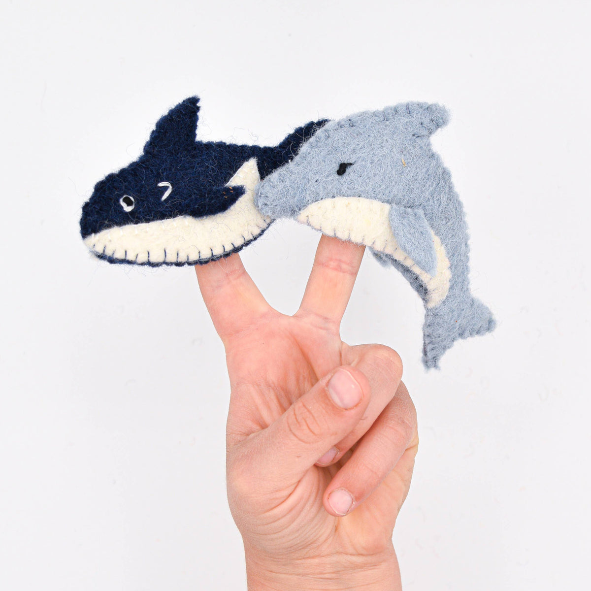 Whale and Dolphin Finger Puppets – Noted Candles